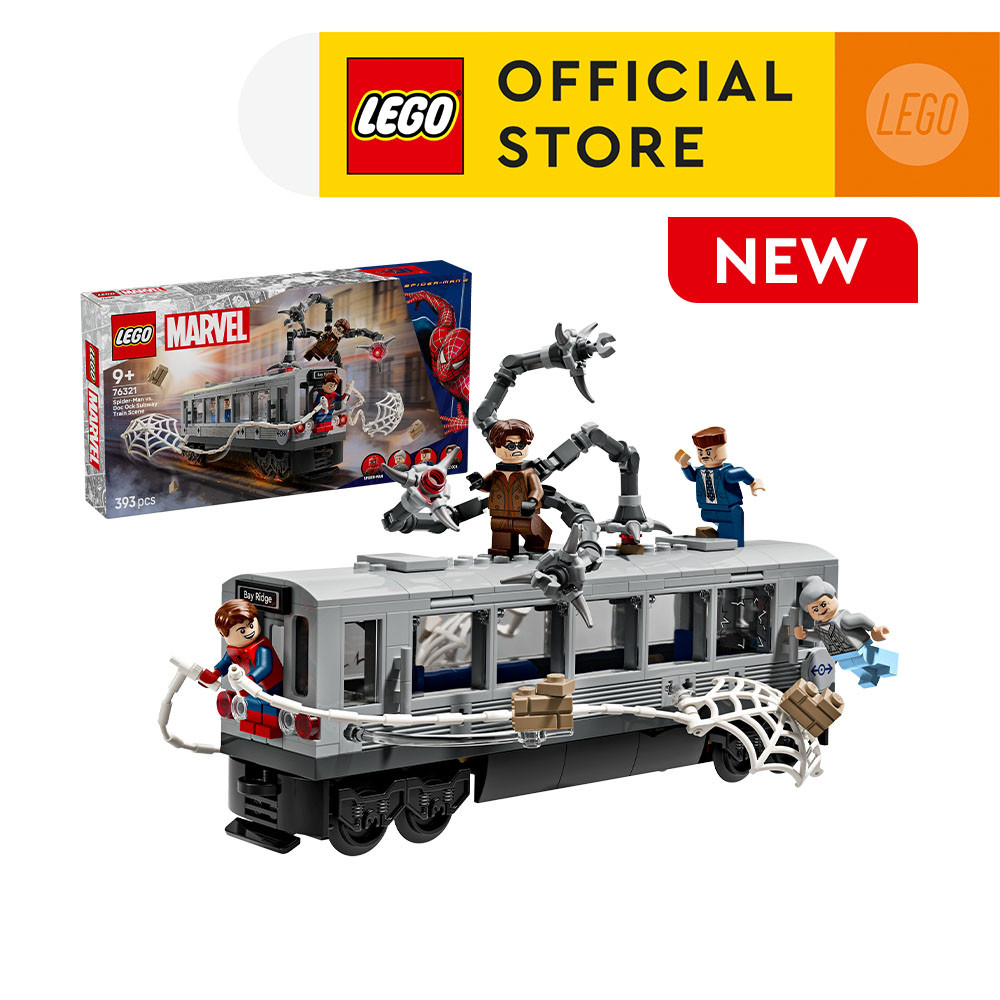 LEGO® Super Heroes 76321 Spider-Man vs. Doc Ock Subway Train Scene,9 ...