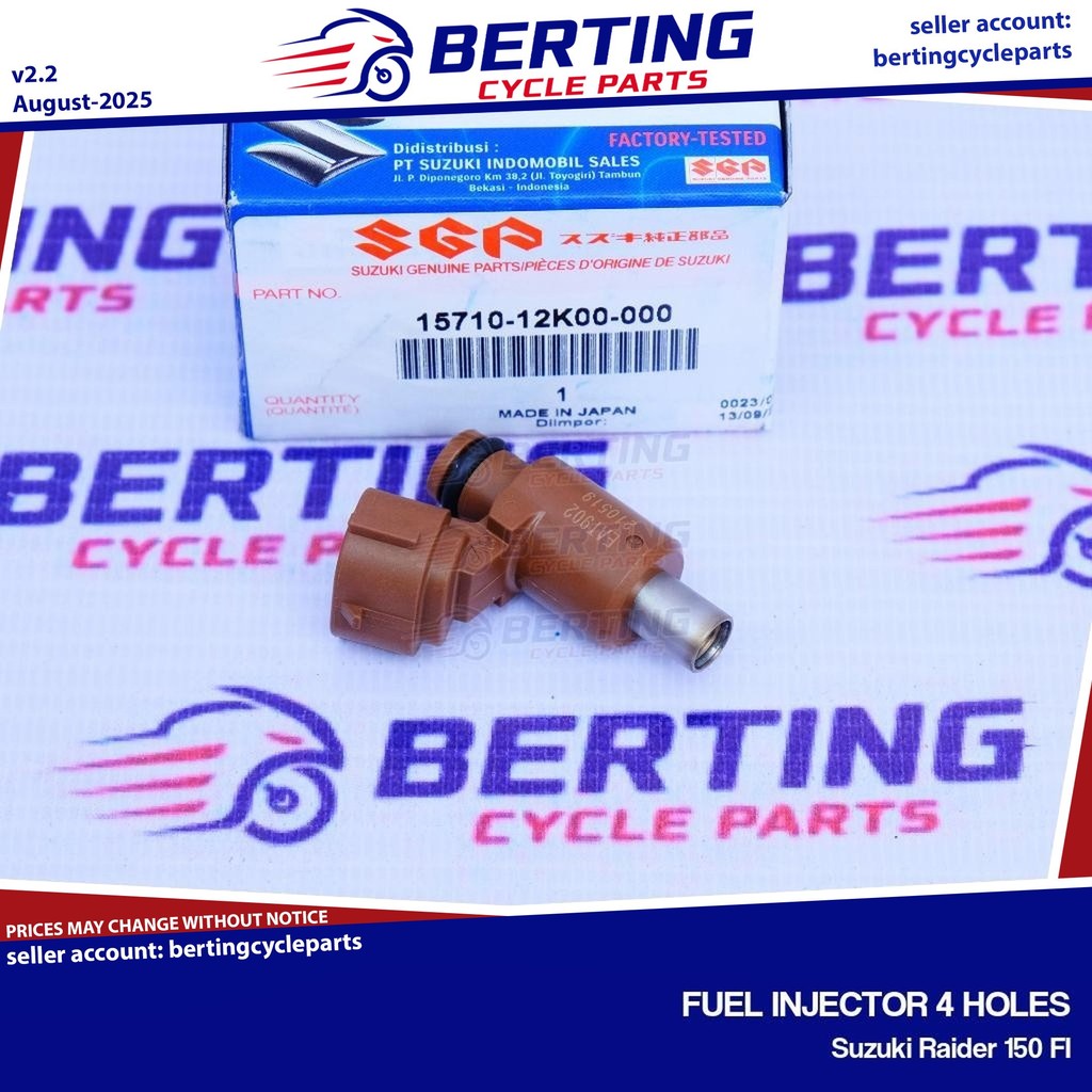 SGP FUEL INJECTOR 4 HOLES Suzuki Raider 150 FI Genuine 15710-12K00-000 ...