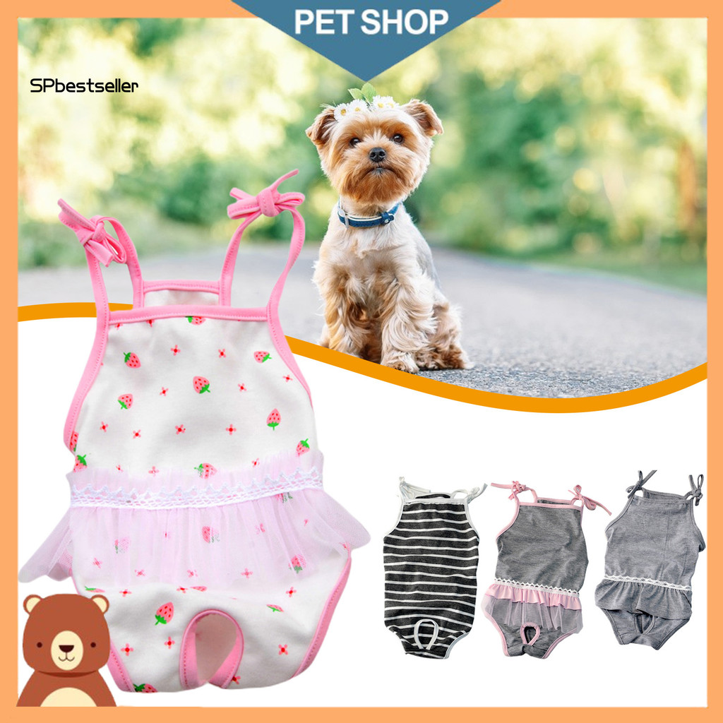 Sp Pet Sanitary Pants Tieback Anti-Harassment Fabric Physiological Dog ...
