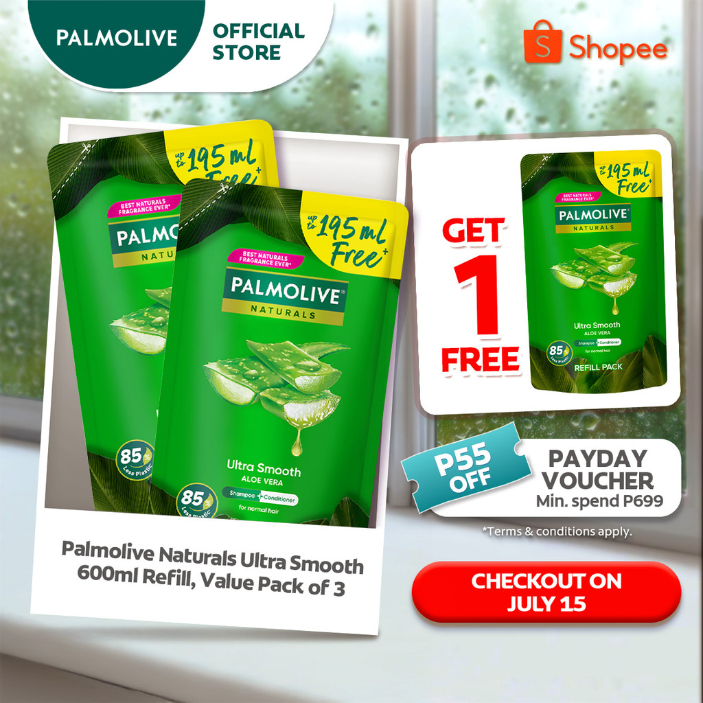 Palmolive Naturals Shampoo - with Aloe Vera, for Normal Hair, 600ml ...