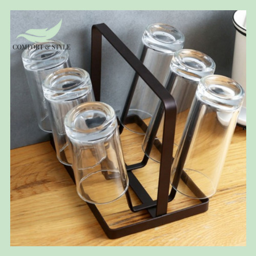 C&S Tray Glass Cup Holder Rack Drain - 1523 | Shopee Philippines