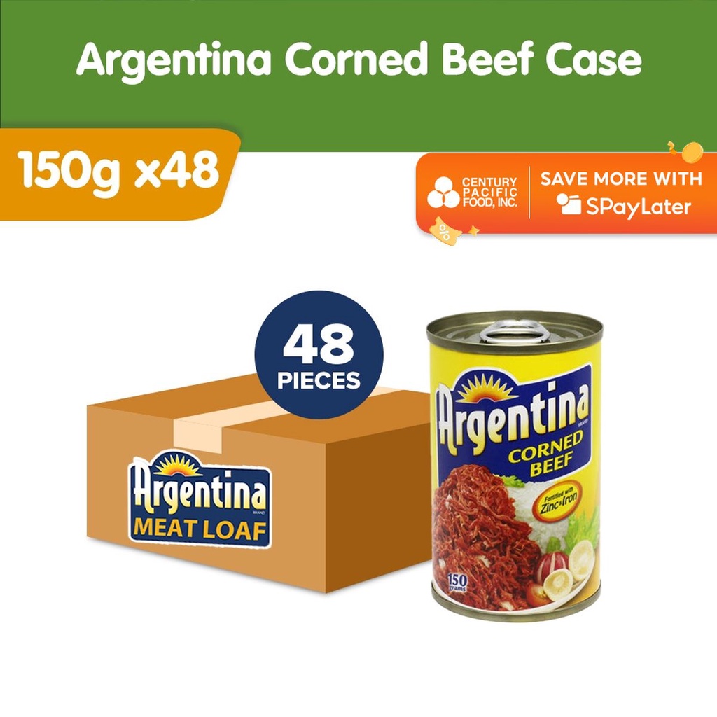 Argentina Corned Beef 150g (Case of 48pcs) - 100% Pure Beef, High Protein, Halal Certified ...