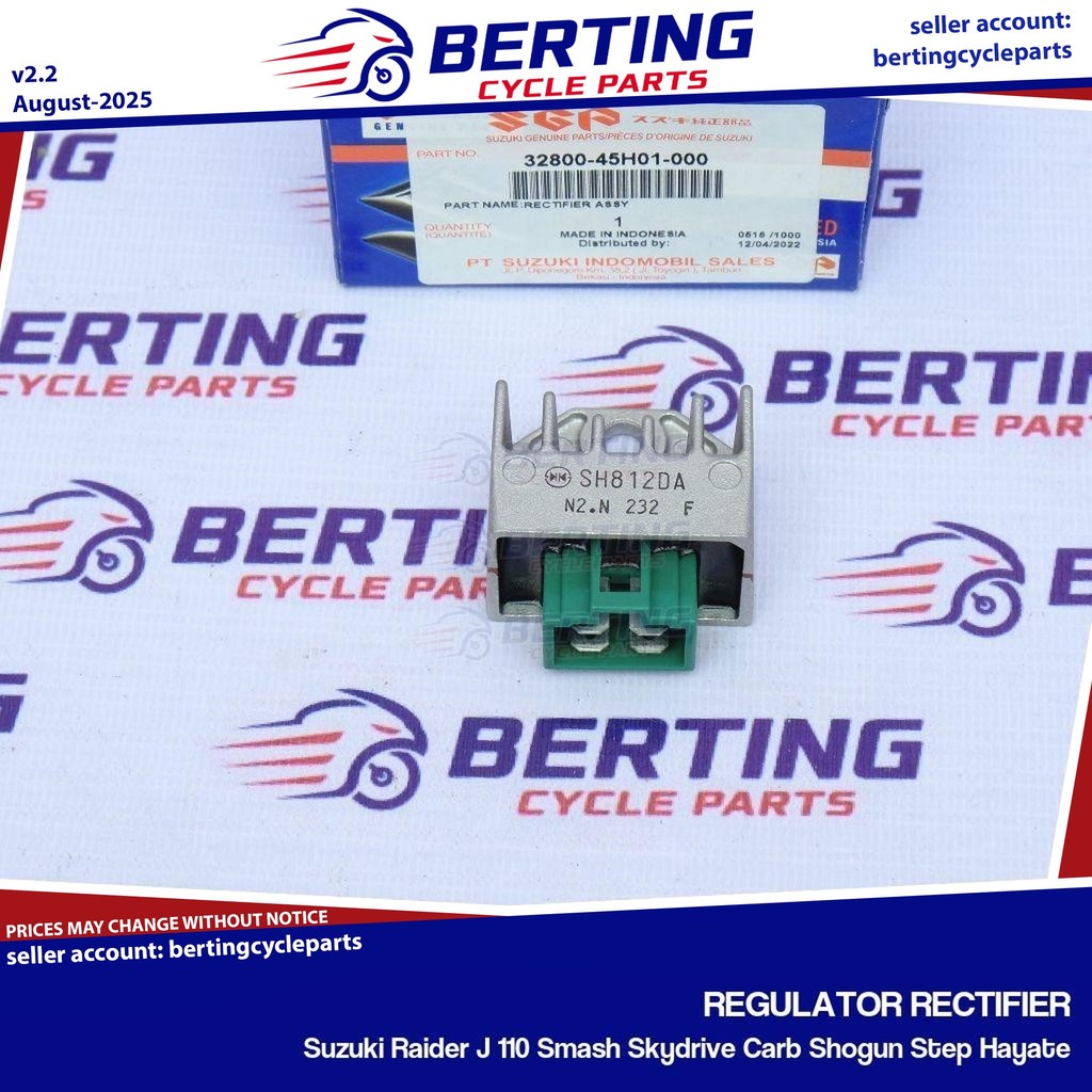SGP REGULATOR RECTIFIER Suzuki Raider J 110 Smash Skydrive Carb Shogun ...