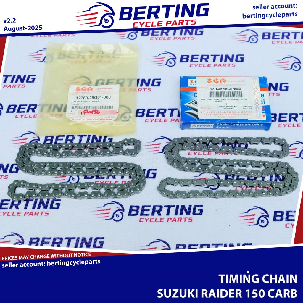 SGP TIMING CHAIN Camshaft Suzuki Raider 150 Carb Genuine 12760-25G01 ...