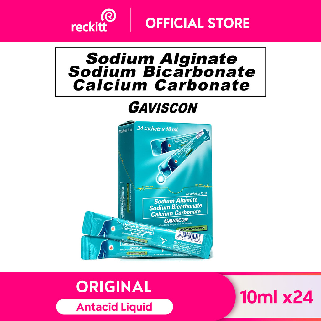 Gaviscon Original Antacid 10ml Liquid 24pc | Acid Reflux / Heartburn ...