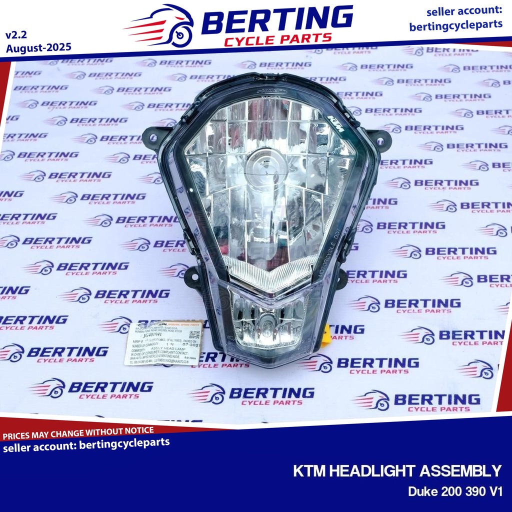 KTM HEADLIGHT ASSEMBLY Duke 200 390 V1 Genuine JG401041 | Shopee ...