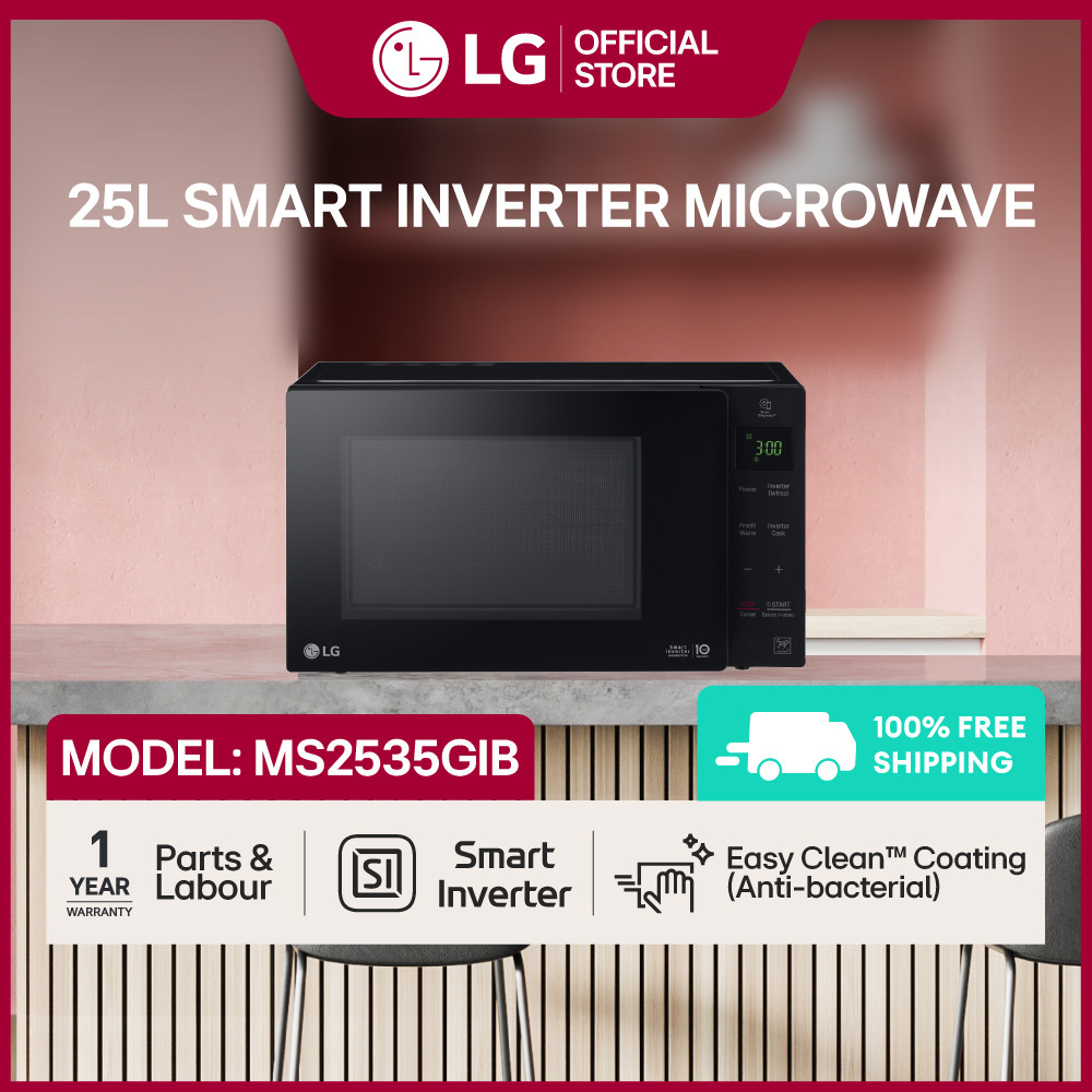 LG 25L NeoChef ™ Smart Inverter Microwave Oven MS2535GIB | Shopee ...