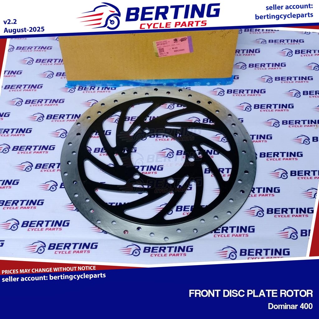 FRONT BRAKE DISC PLATE ROTOR Dominar 400 Genuine JF131817 | Shopee ...