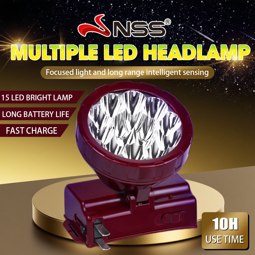 NSS LED Brightest Headlamp USB Rechargeable Waterproof Durable Head ...