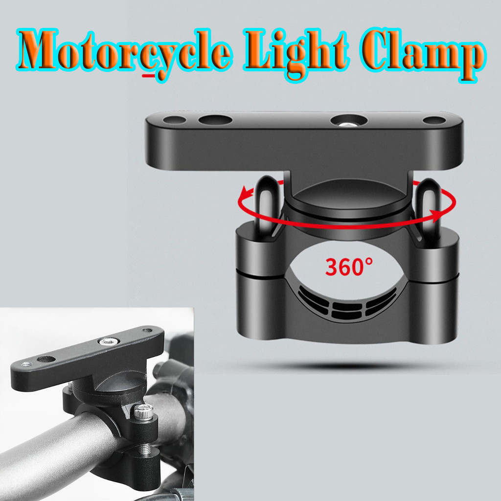 Universal Motorcycle Clamp Mount Aluminum Bracket Fits LED Aux Lights ...