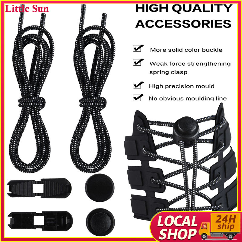 Quick Elastic No Tie Sneaker Shoelaces with Stretching Lock Lazy Rubber ...