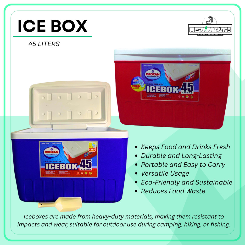 MegaMartPlace Orocan Icebox 45Liters Koolit Insulated Ice Box Original ...