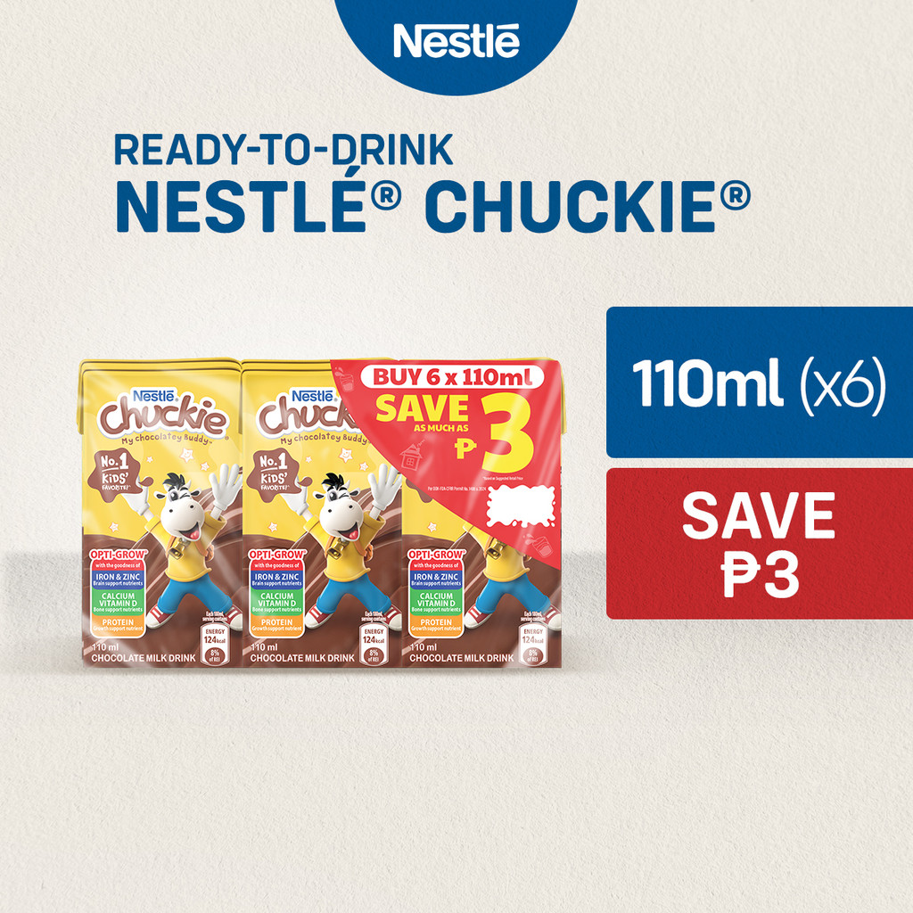 [Buy 6 Save P3] Nestle Chuckie Chocolate Milk Drink 110ml | Shopee ...