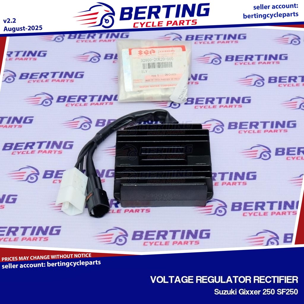 SGP VOLTAGE REGULATOR RECTIFIER Suzuki Gixxer 250 SF250 Genuine 32800 ...