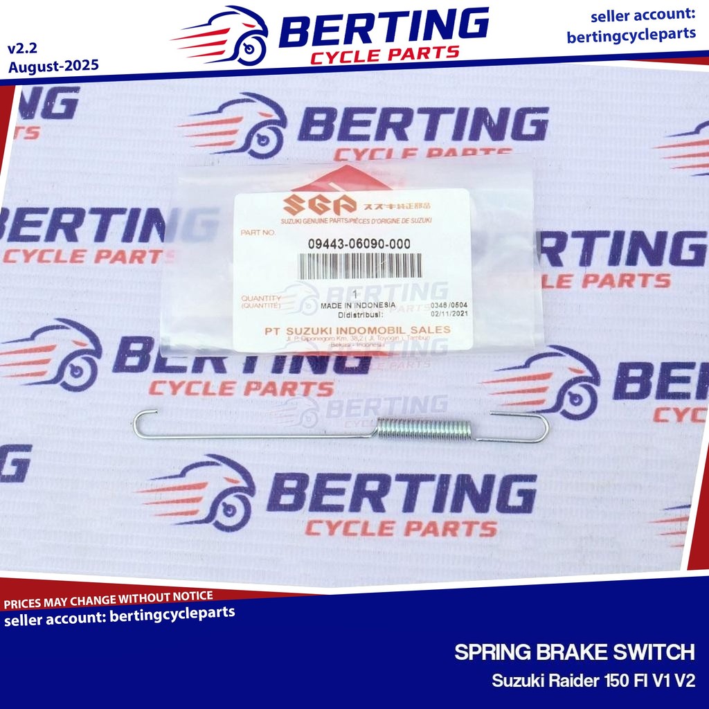 SGP SPRING BRAKE SWITCH Suzuki Raider 150 FI V1 V2 Genuine 09443-06090 ...