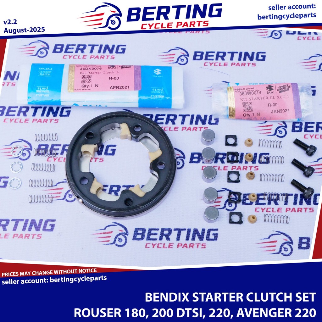 BENDIX DRIVE KIT STARTER CLUTCH ASSY Rouser 180 200 DTSI old 220 ...