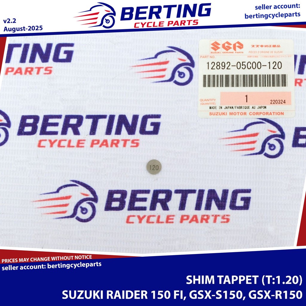 SGP SHIM TAPPET Suzuki Raider 150 GSX-S GSX-R 150 600 750 1000 SV650 V ...