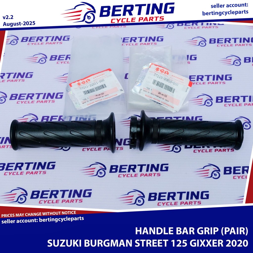 SGP HANDLE BAR GRIP Suzuki SGP Burgman 125 Gixxer 150 V2 Avenis Genuine ...