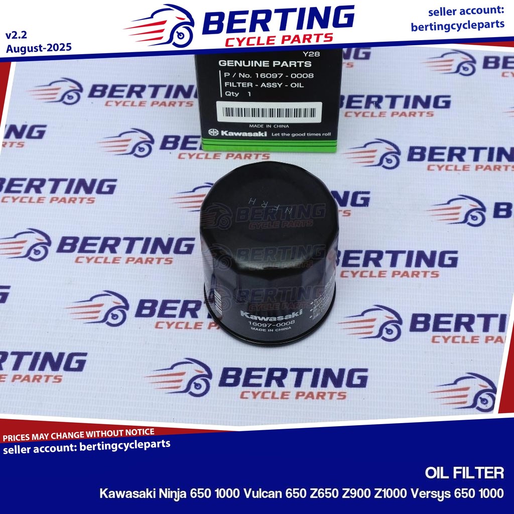 OIL FILTER Kawasaki Ninja 650 1000 Vulcan Z650 Z900 Z1000 Versys 650 ...