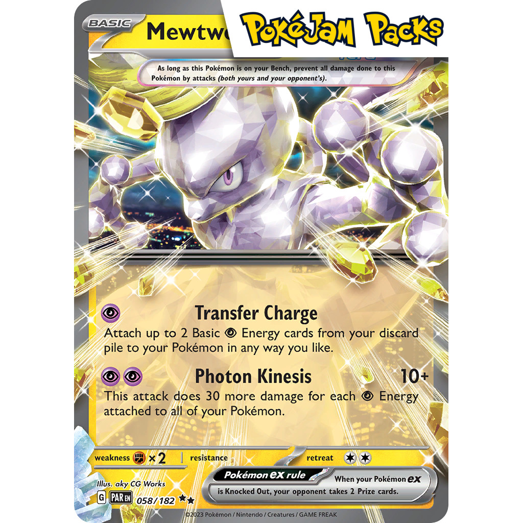 Mewtwo ex - 058/182 - Ultra Rare - Paradox Rift - Pokémon TCG | Shopee ...