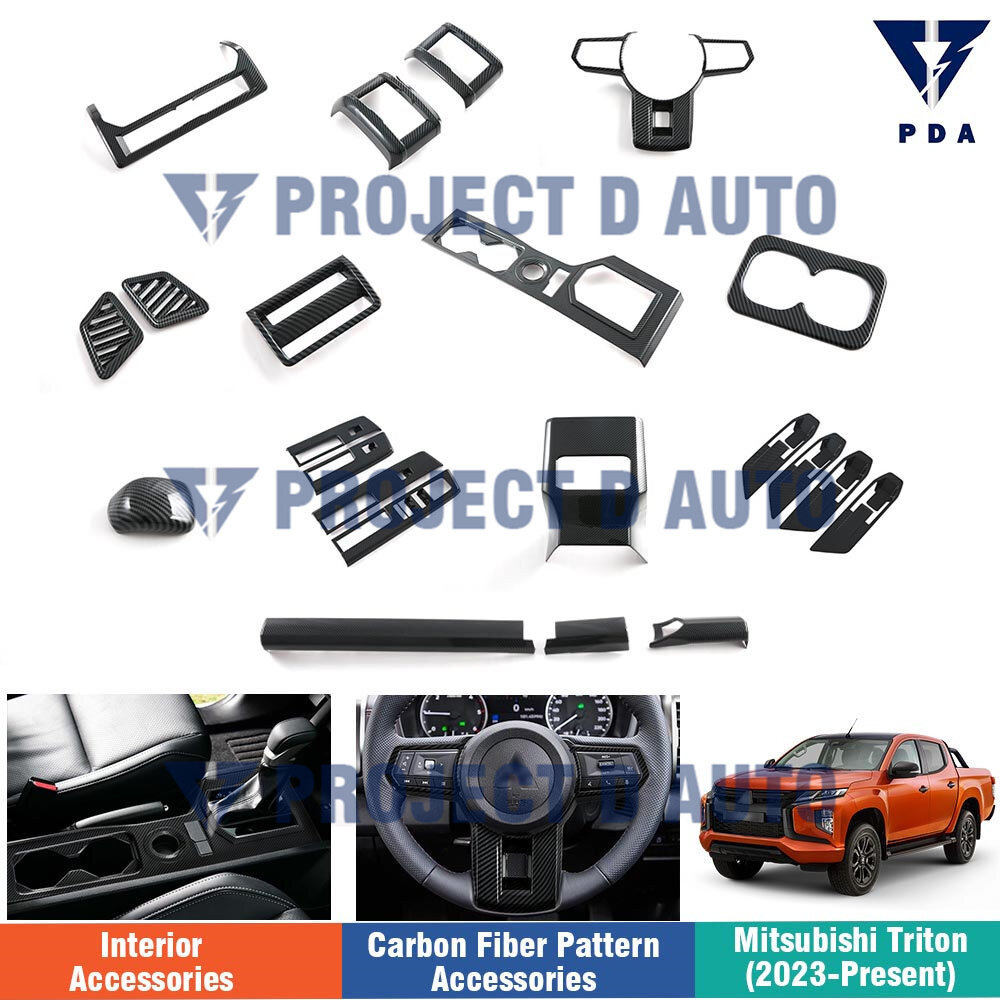 Mitsubishi Triton Carbon Fiber Pattern Steering Wheel window Switch ...
