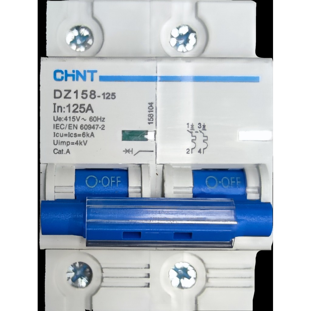 125A 2Pole Miniature Circuit Breaker 10 KAIC 220V ( DIN Rail Type) (MCB ...