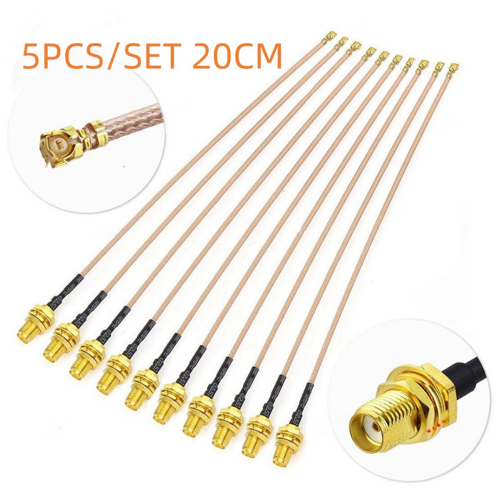 U.FL/IPX IPEX UFL to RP-SMA SMA Female Male Antenna WiFi Pigtail Cable ...