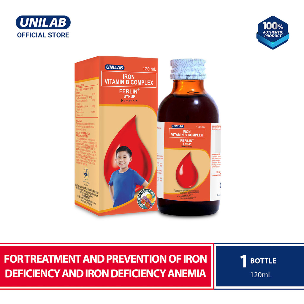Ferlin Syrup 120ml For Treatment And Prevention Of Iron Deficiency And ...