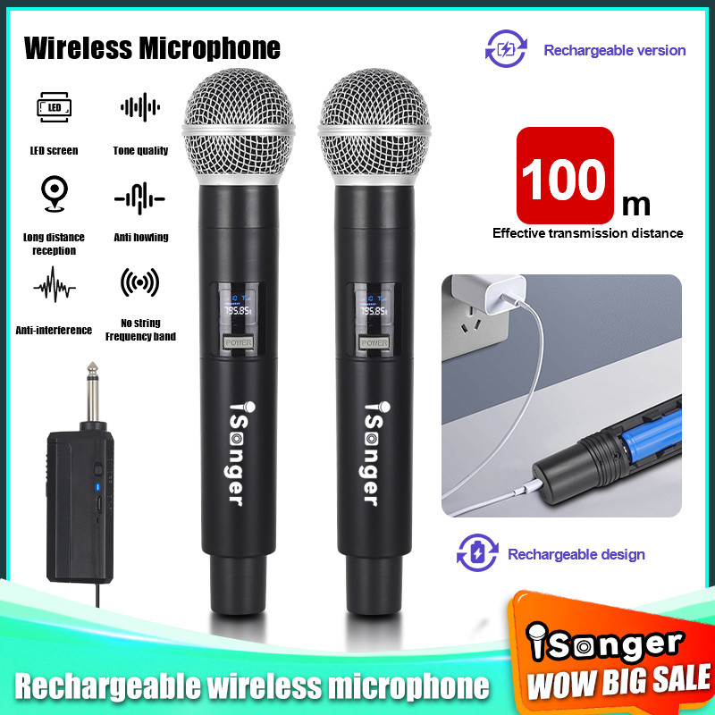 Professional UHF wireless microphone charging receiver Cara OK ...