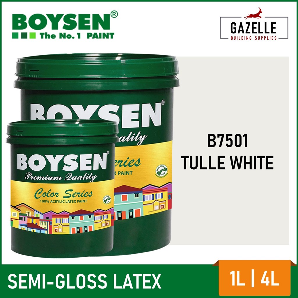 Boysen Color Series Permacoat Semi-Gloss Latex Tulle White B7501 ...