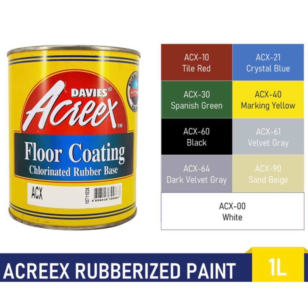 Davies Acreex Rubberized Floor Coating Paint 1 Liter | Shopee Philippines