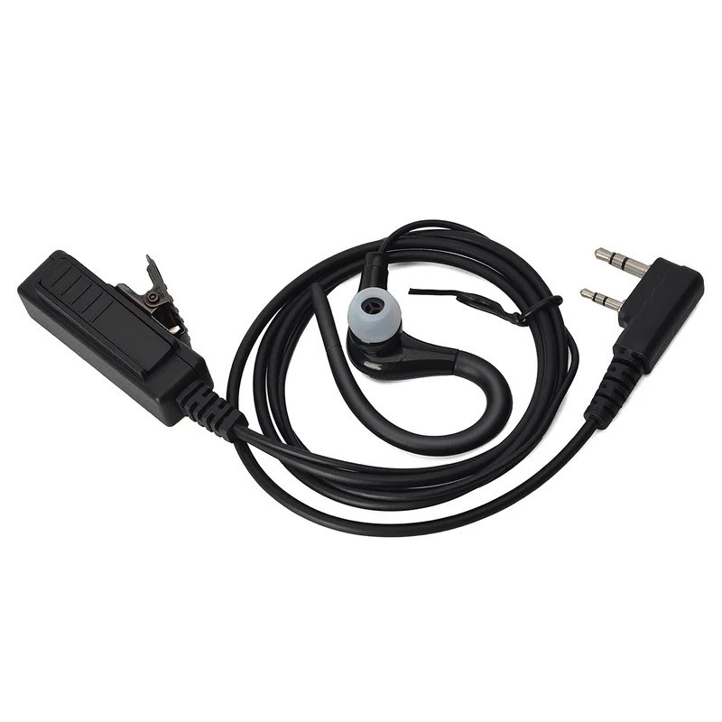 G Shape Walkie Talkie Soft Earbud in-Ear Earpiece with Mic P for ...