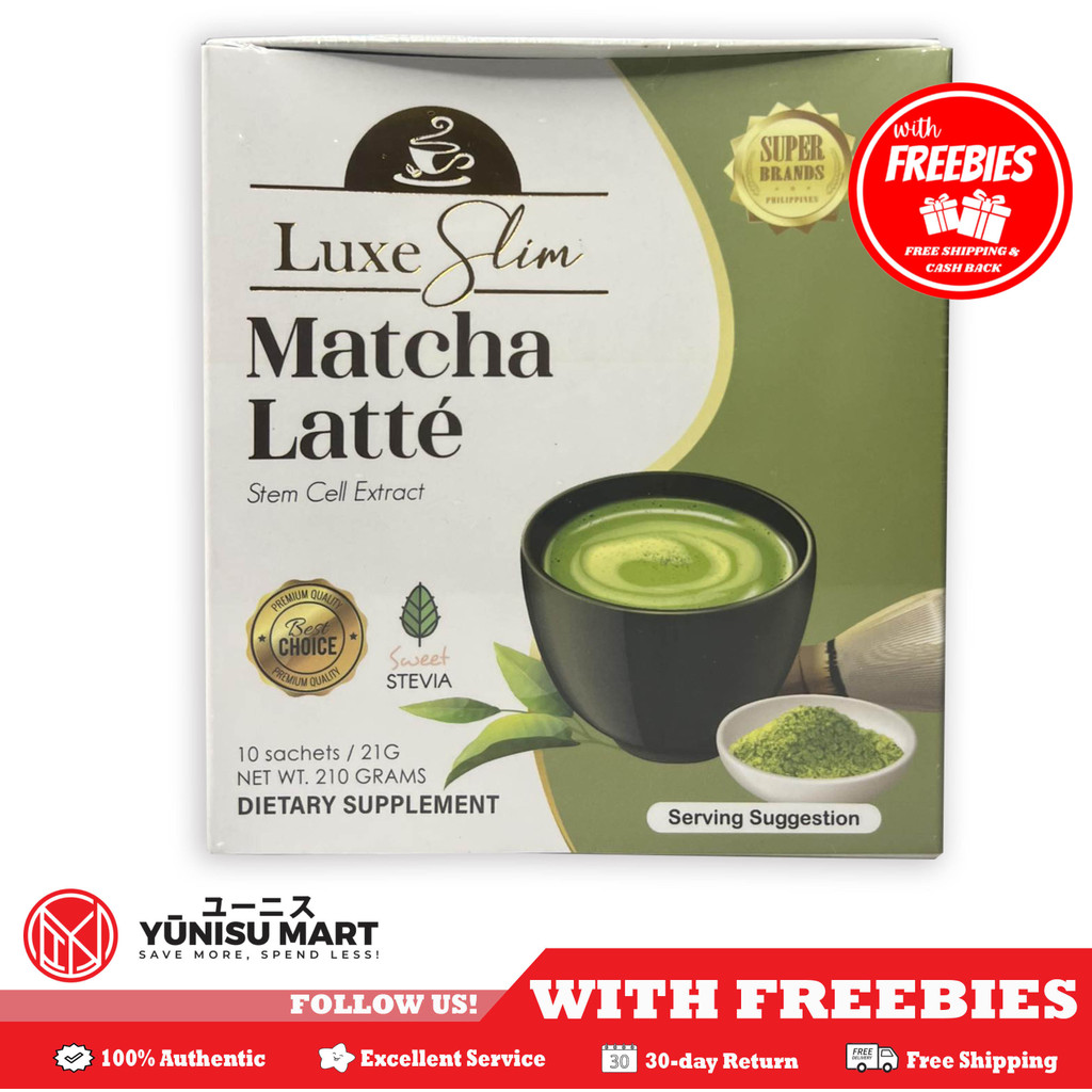Luxe Slim Matcha Latte with Stem Cell Extract (With Freebies) | Shopee ...