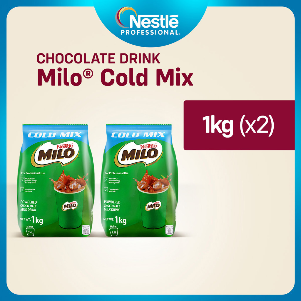 MILO Cold Mix Choco Malt Milk Drink 1kg - Pack of 2 | Shopee Philippines