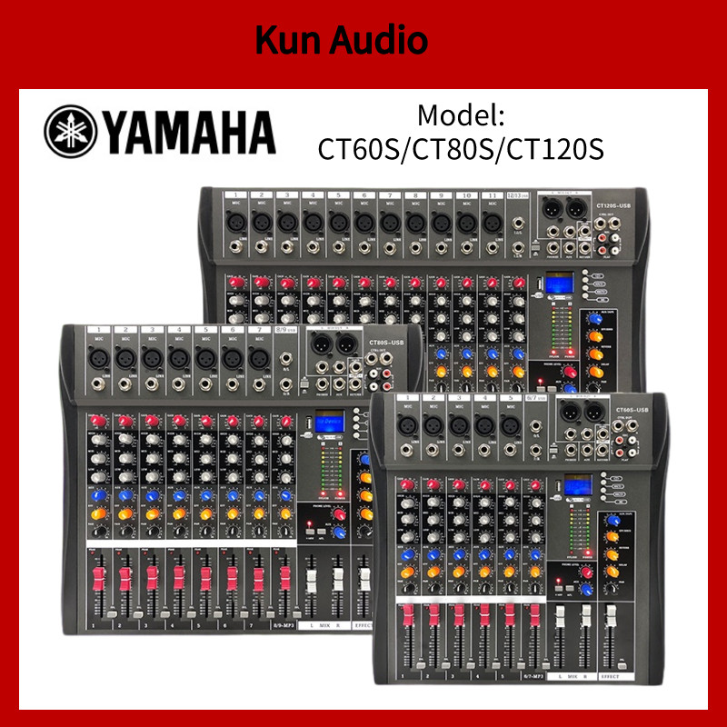 yamaha CT-60S CT-80S CT-120S Series Stereo Mixer 6 8 12 Channel ...