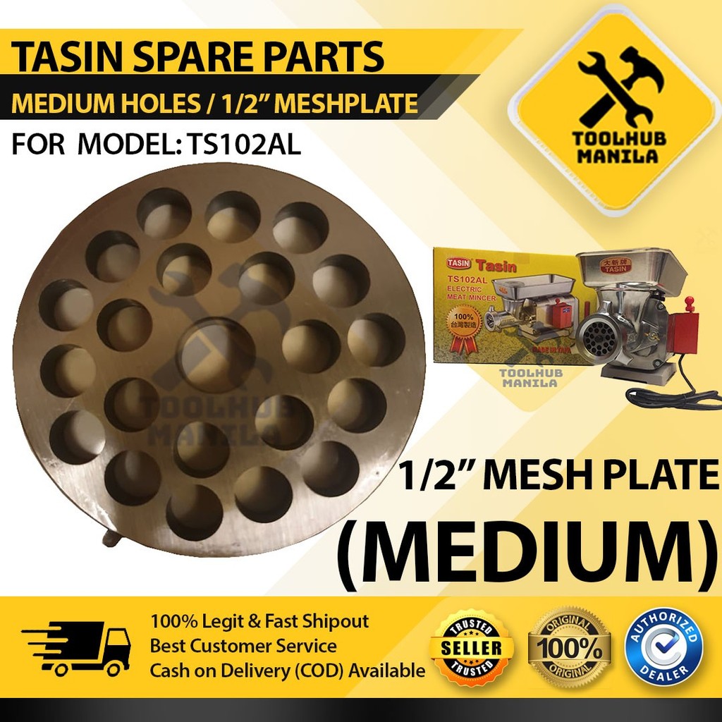 Tasin Blade MEDIUM Hole 3/8" 3/8 inch Meat Grinder Blade Mesh Plate Spare Parts Model TS102AL 1 ...