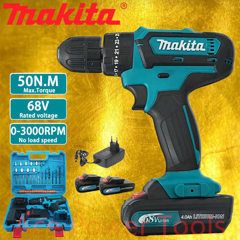MAKITA 68V Original Electric Drill Cordless Hand Drill Set Lithium Battery Electric Screwdriver ...