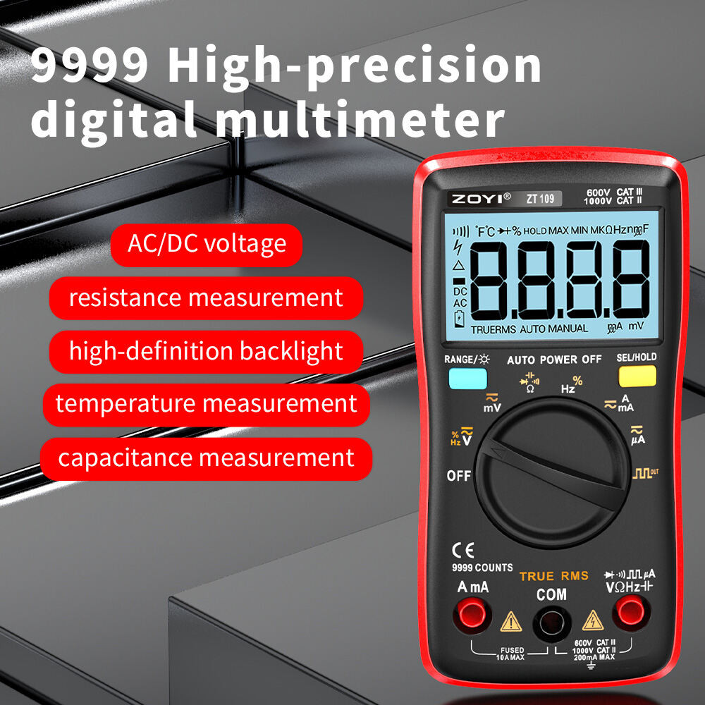 ZOYI ZT-109 True RMS Digital Multimeter Bench meter Features 9999 Counts Current Voltage Wave ...