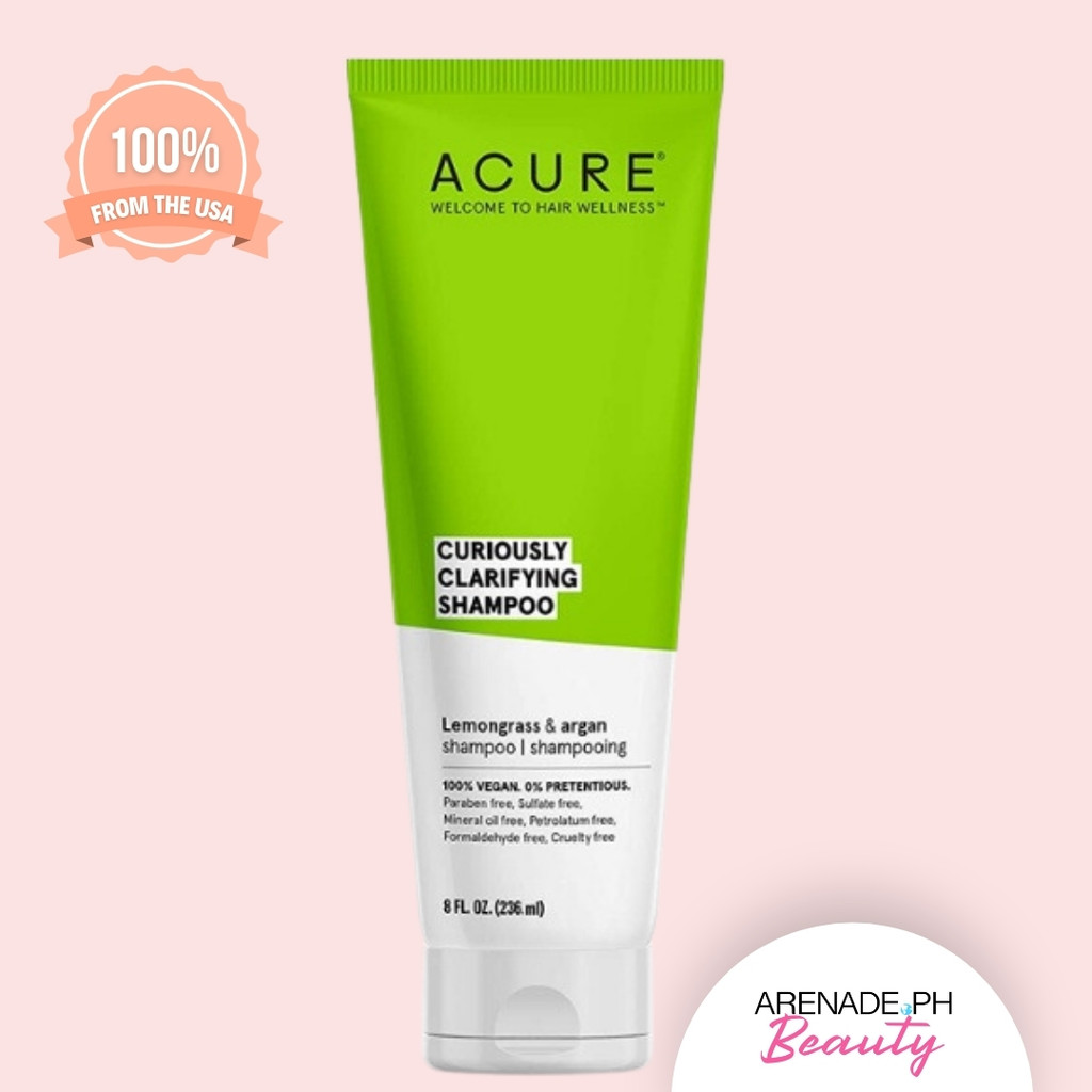ACURE Curiously Clarifying Shampoo, Lemongrass & Argan, 8 fl. oz / 236 ...