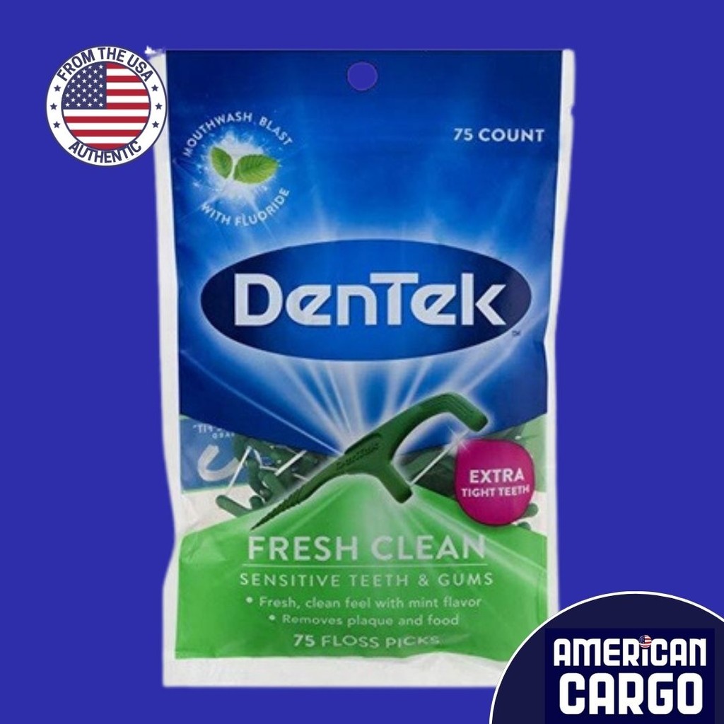 DenTek Fresh Clean Floss Picks, Silky Comfort, 75 Picks (Packaging Vary ...