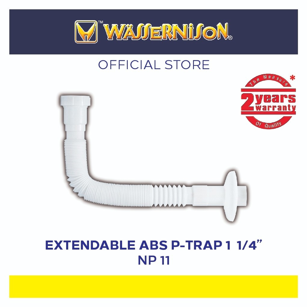 Wassernison Extendable Abs P-Trap 1 1/4" | Shopee Philippines