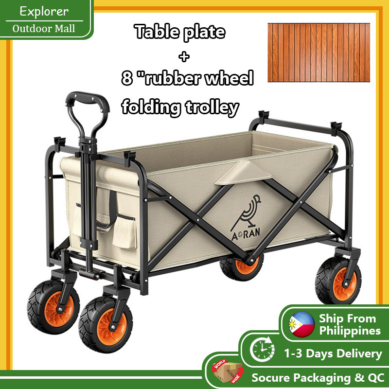 Wagon Trolley Outdoor Utility Carts Folding Beach Garden Camping ...