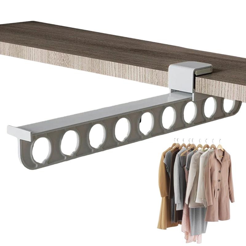 Wardrobe Hang Hanging Rod Telescopic Hanging Clothes Hanging Bags Rail ...