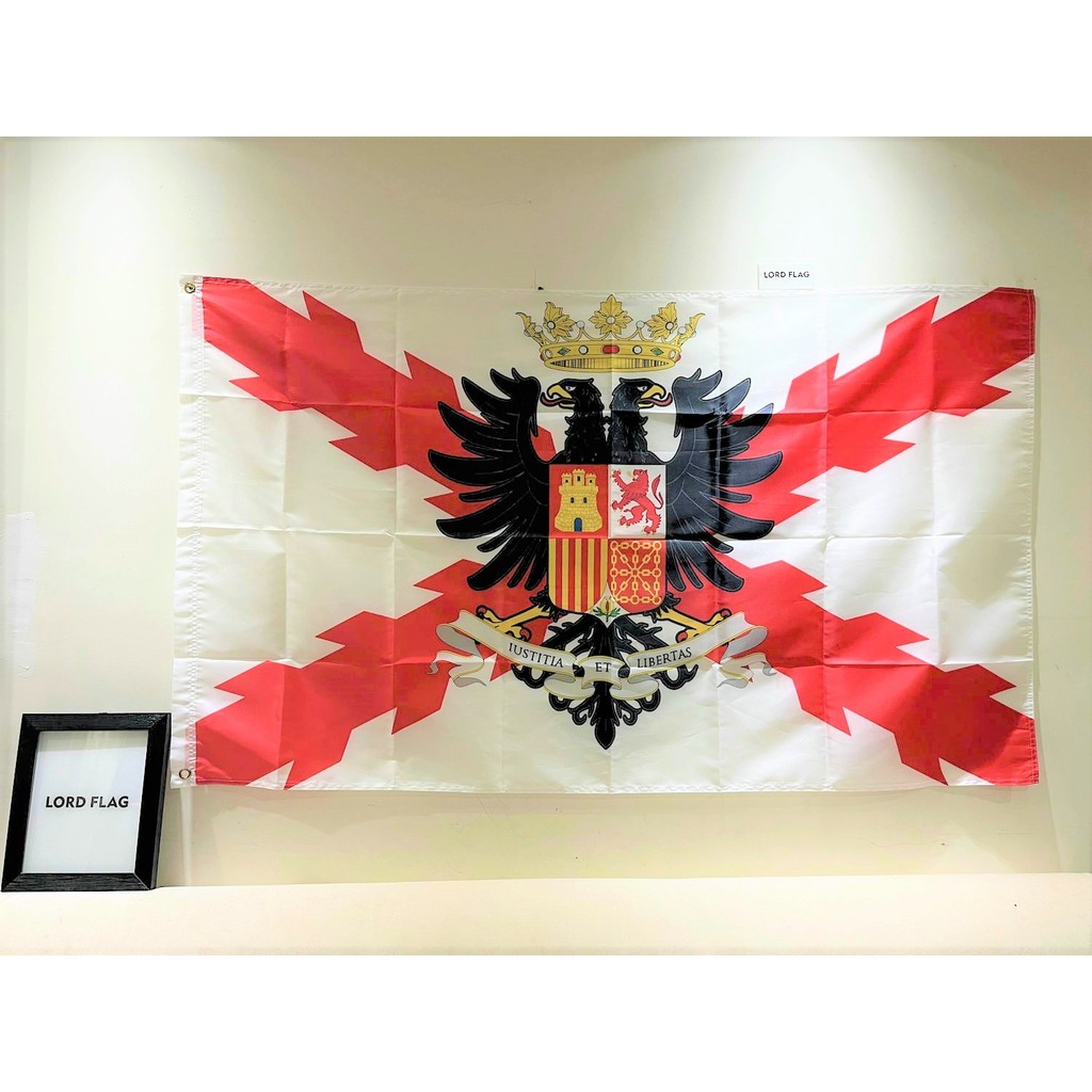 Free Shipping Custom Flag Cross of Burgundy with emblem Spain flag ...