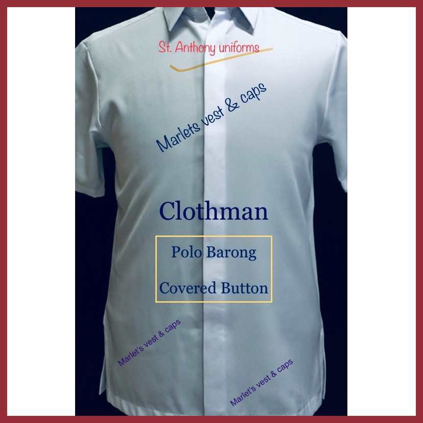 Polo(ZN$Barong|M"Covered"mO\Button"nm-St.\Pq"Anthony-rS\uniforms"bA ...