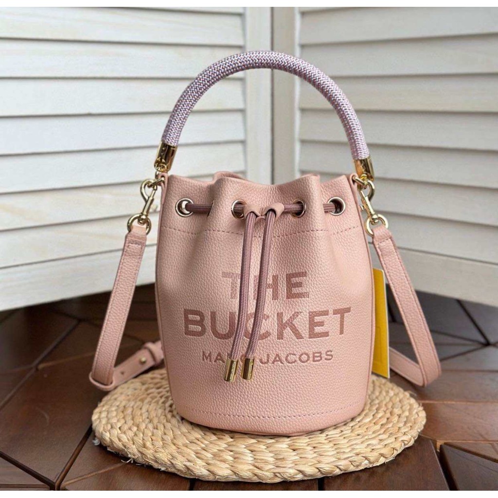 MJ Leather Bucket Bag hand bag and shoulder bag for women and men ...