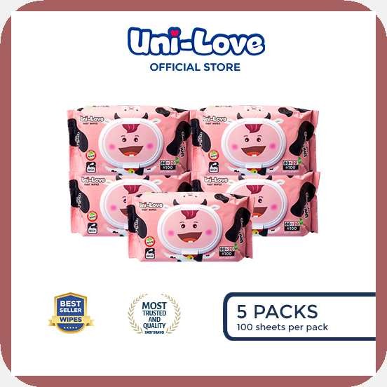 UniLove-f!Milk*N&Scent}P#Baby#u]Wipes#A.100's]i#Pack.K]of#q.5 (for ...