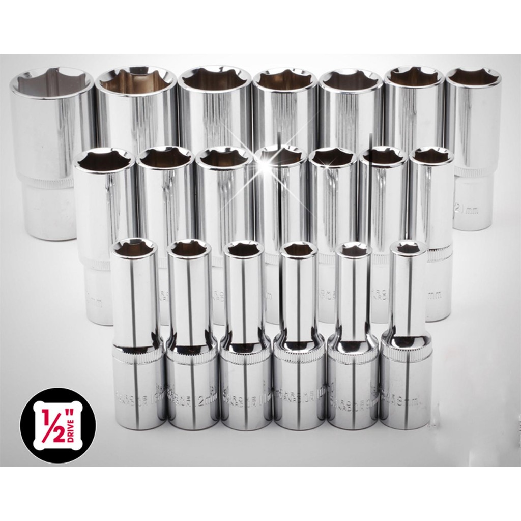 Hi-spec Ratchet Wrench Socket 1/2 Inch Deep Socket Adapter Hexagon ...