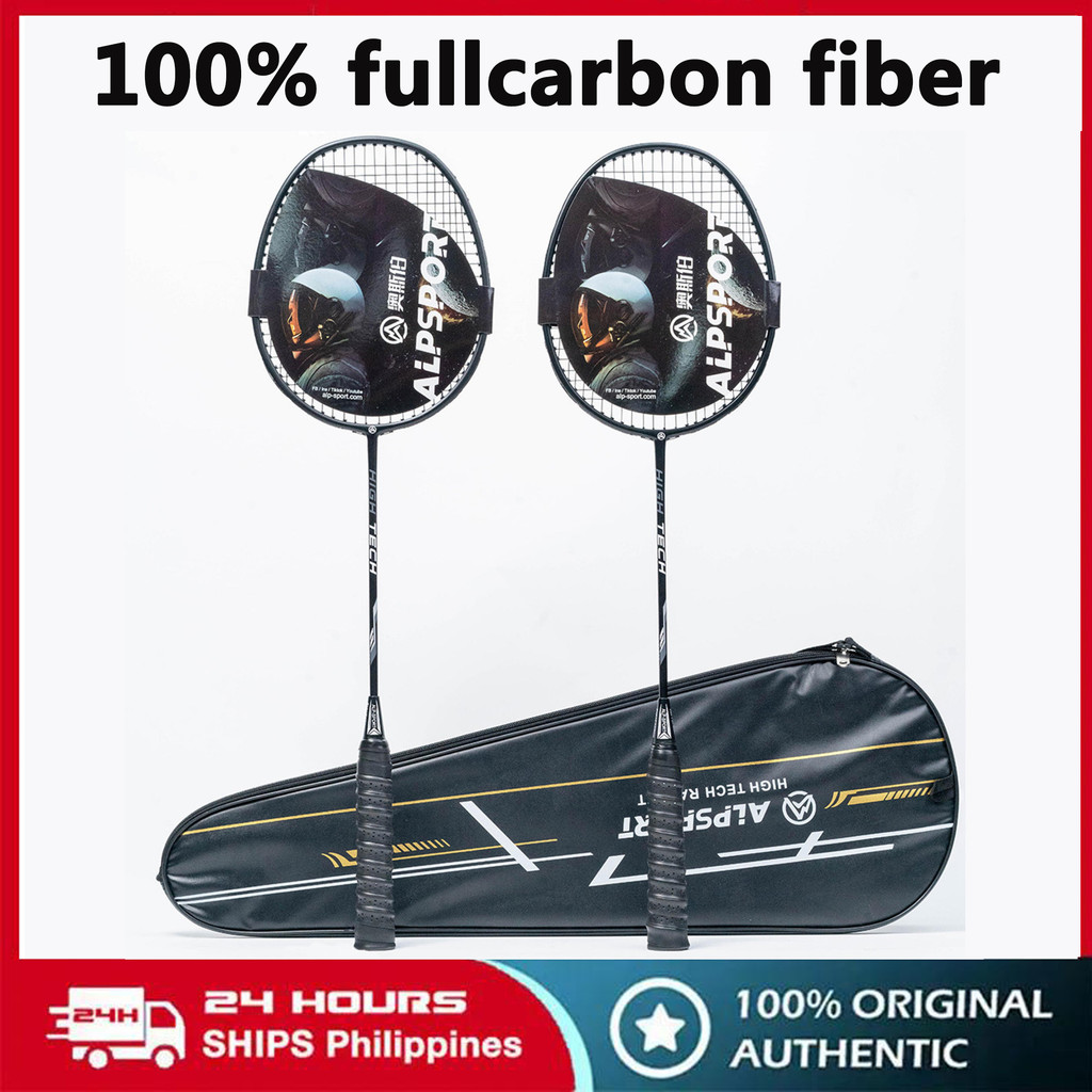 ALP RR 2Pcs With Bag 100 Carbon 4U G5 25Lbs Badminton Racket Beginner ...