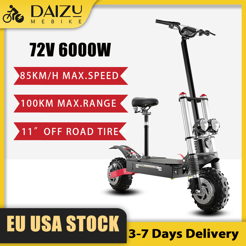 X60 72V Lithium Battery Electric Scooter 6000W Dual Motor E Scooter ...